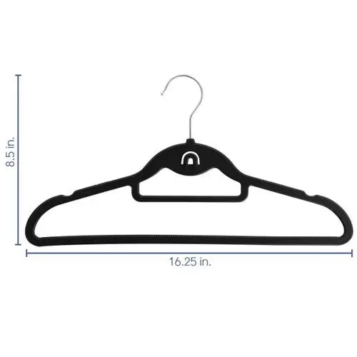ELAMA 30 Piece Rubber Non Slip Hanger With Hanging Tab