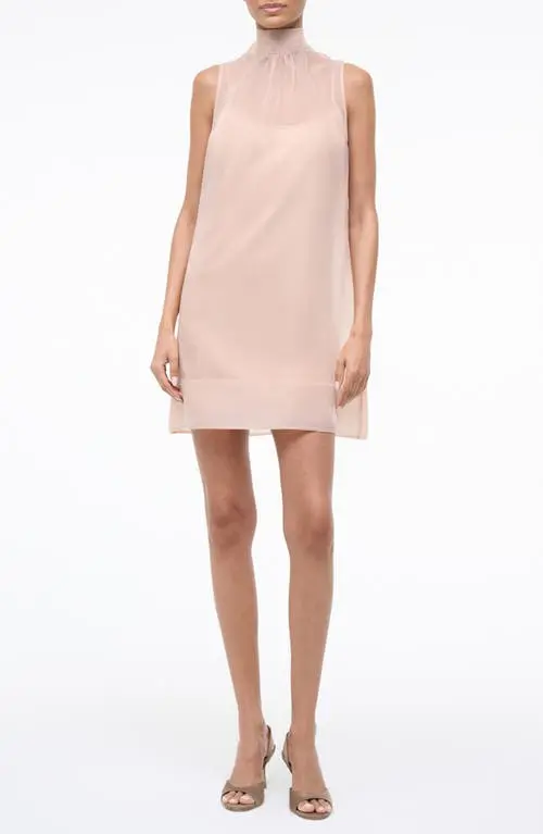 Staud Albee Sleeveless Shift Minidress - Fawn