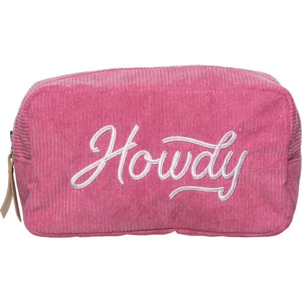 TOTALEE GIFT Corduroy Cosmetic Bag - Pink