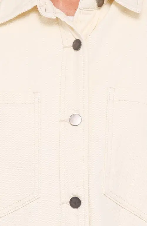 PETAL & PUP Toto Denim Shacket - Ivory