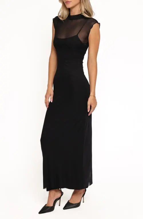PETAL & PUP Charice Mock Neck Maxi Dress