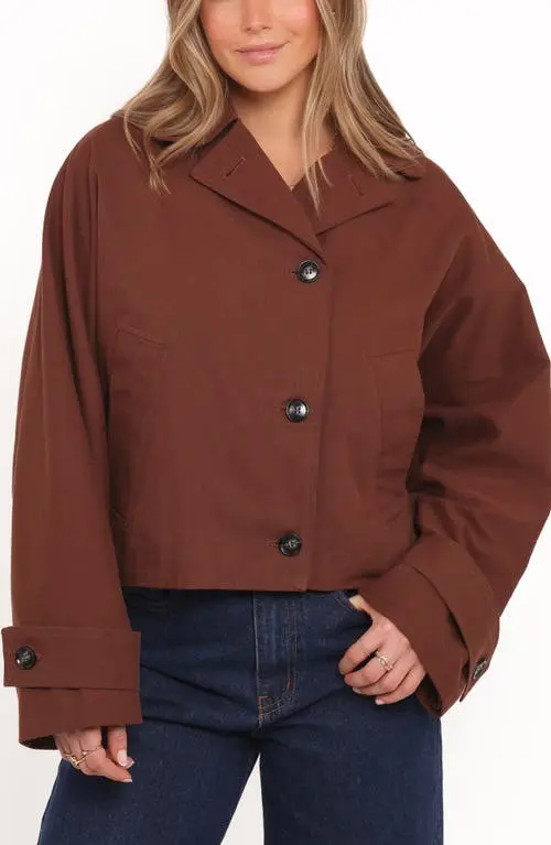 PETAL & PUP Cotton Twill Crop Trench Coat
