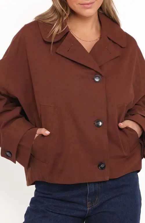 PETAL & PUP Cotton Twill Crop Trench Coat