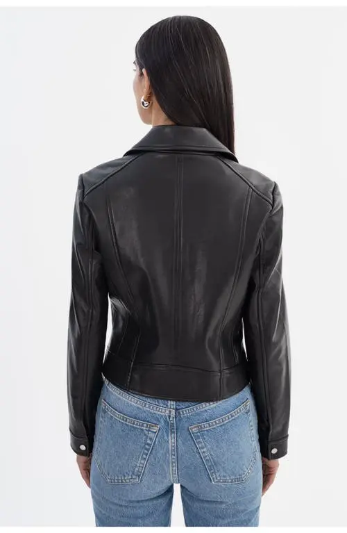 LAMARQUE Klea Recycled Leather Biker Jacket