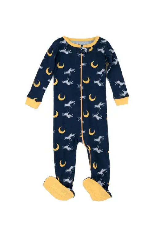 LEVERET Printed Cotton Matching Family Pajamas - Wolf