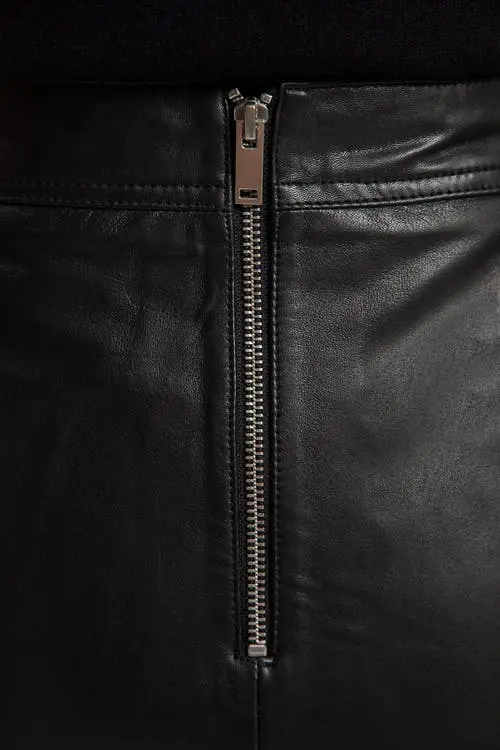 Karen Millen Leather Signature Mini Skirt