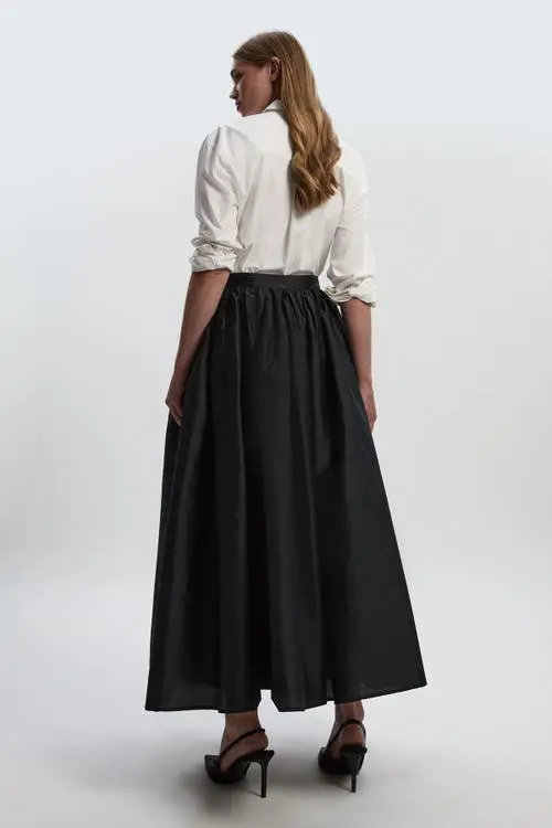 Karen Millen Taffeta Woven Maxi Skirt