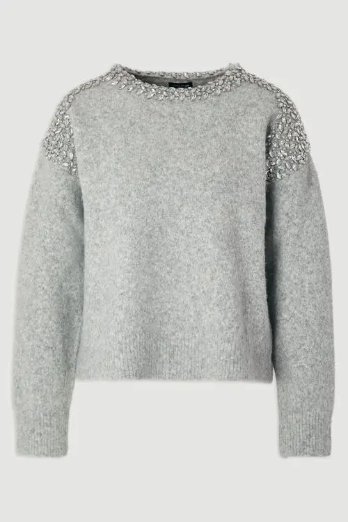 Karen Millen Embellished Trim Knit Jumper