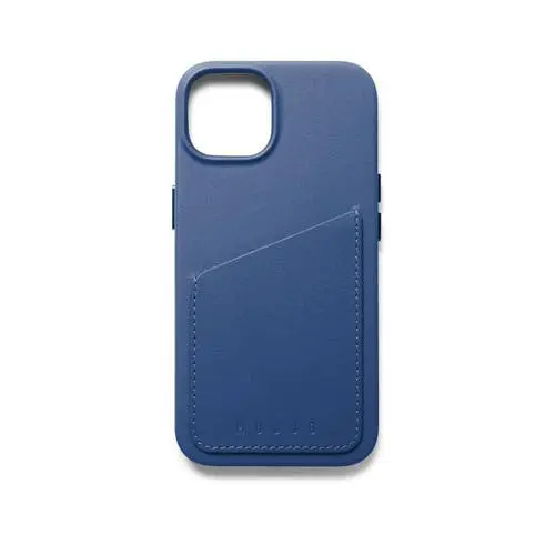 MUJJO Full Leather Wallet Case For Iphone 14 And 13 - Monaco Blue