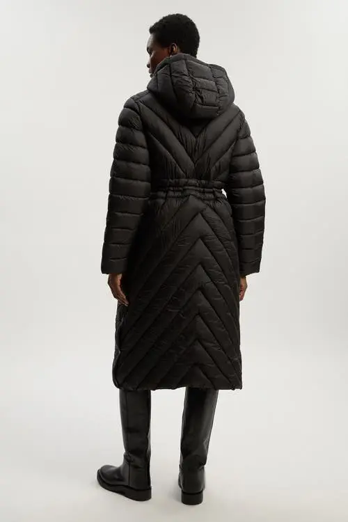 Karen Millen Petite Packable Knee Length Coat - Black