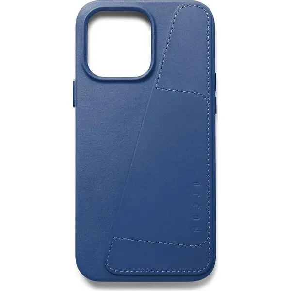 MUJJO Full Leather Magsafe Wallet Case For - Monaco Blue