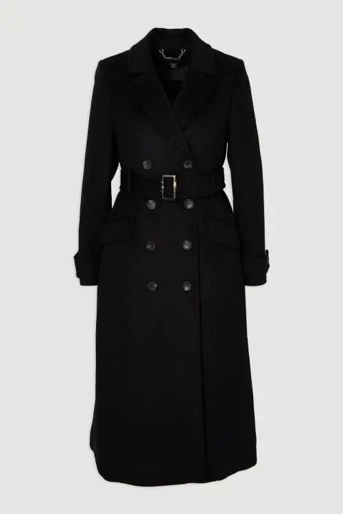 Karen Millen Wool Blend Belted Midi Coat