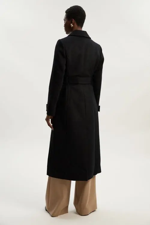 Karen Millen Wool Blend Belted Midi Coat