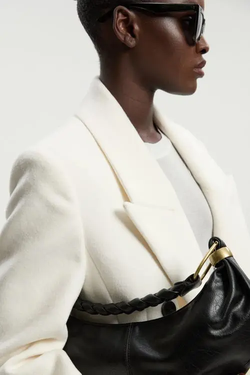 Karen Millen Brushed Wool Double-breasted Maxi Coat - Ivory