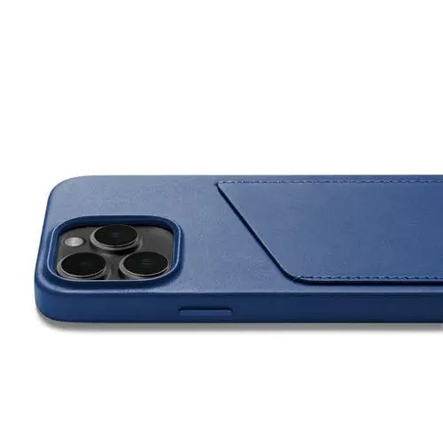 MUJJO Full Leather Magsafe Wallet Case For - Monaco Blue