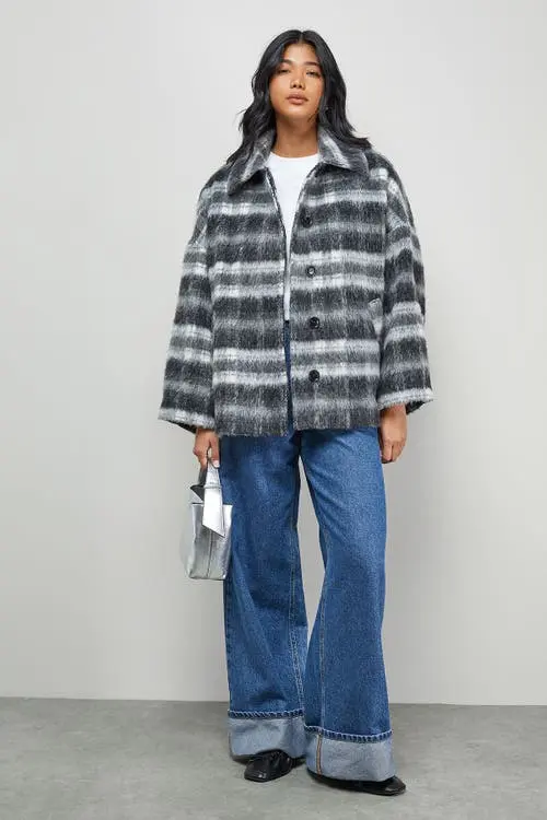WAREHOUSE Oversized Short Car Coat