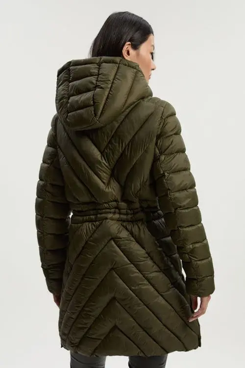 Karen Millen Lightweight Packable Coat - Khaki