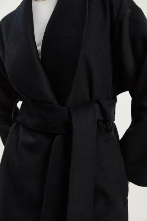 Karen Millen Petite Wrap Tailored Maxi Coat