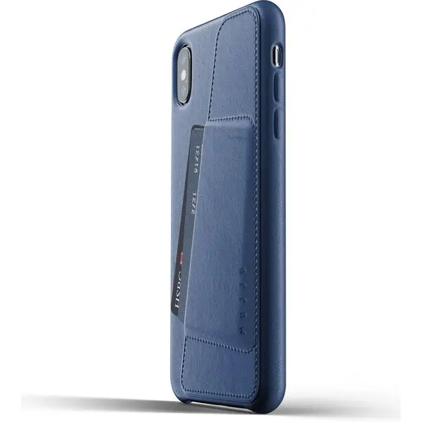 MUJJO Full Leather Wallet Case For - Monaco Blue