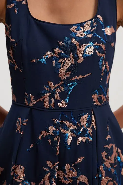 Karen Millen Satin Sequin Prom Dress