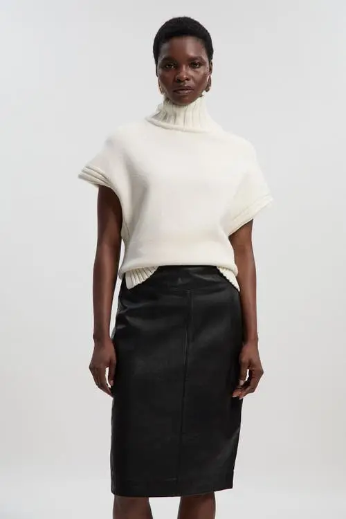 Karen Millen Leather Signature Pencil Skirt