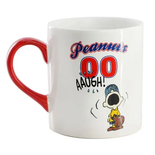 PEANUTS Best In Sports Varsity 4 Piece 19 Ounce Stoneware Mug Set And