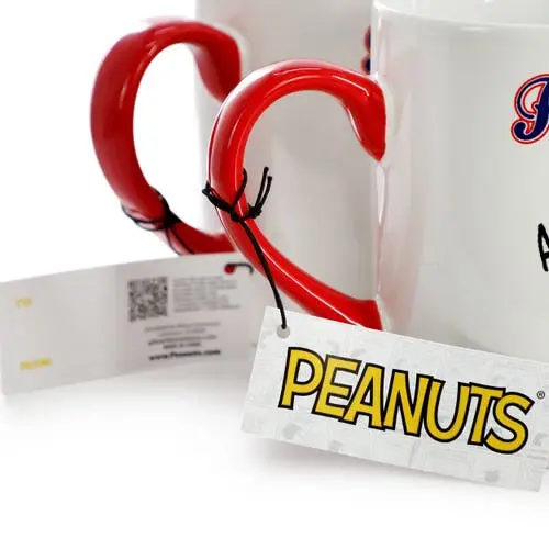 PEANUTS Best In Sports Varsity 4 Piece 19 Ounce Stoneware Mug Set And