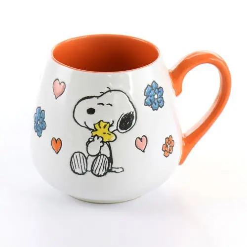 PEANUTS 4 Piece 20 Ounce Stoneware Wax Relief Cup Set In 2 Assorted Designs