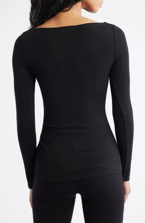 ARTLESS FOREVER Lane Boat Neck Top - Black