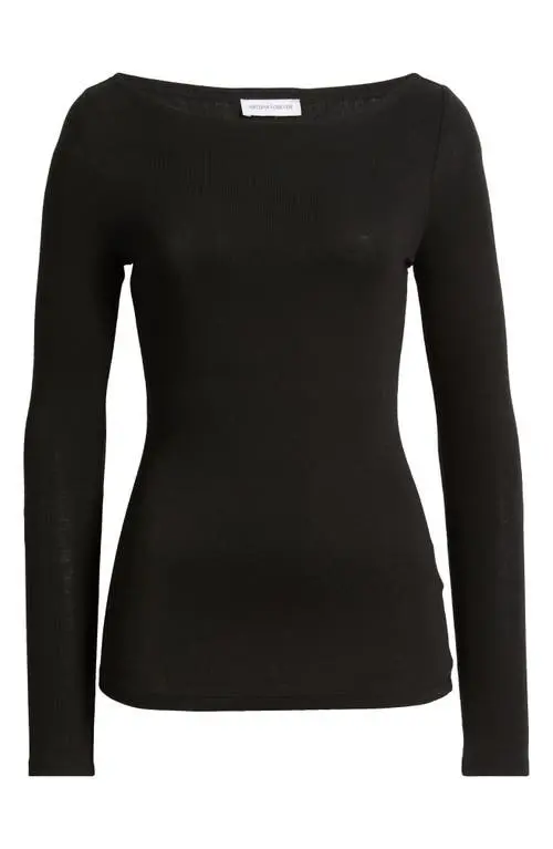 ARTLESS FOREVER Lane Boat Neck Top - Black