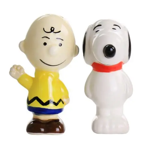 PEANUTS Classical Pals Charlie Brown And Snoopy Figurine Salt And Pepper Shaker Set - Multi