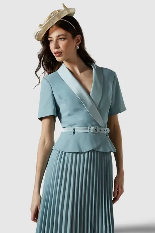 Coast 2 In 1 Pleated Midi Dress - Mint