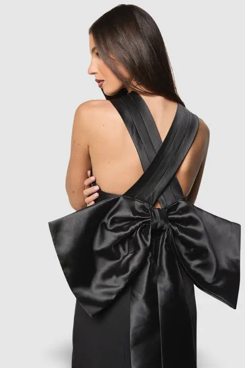Coast Cross Over Front Bow Back Midi Dress