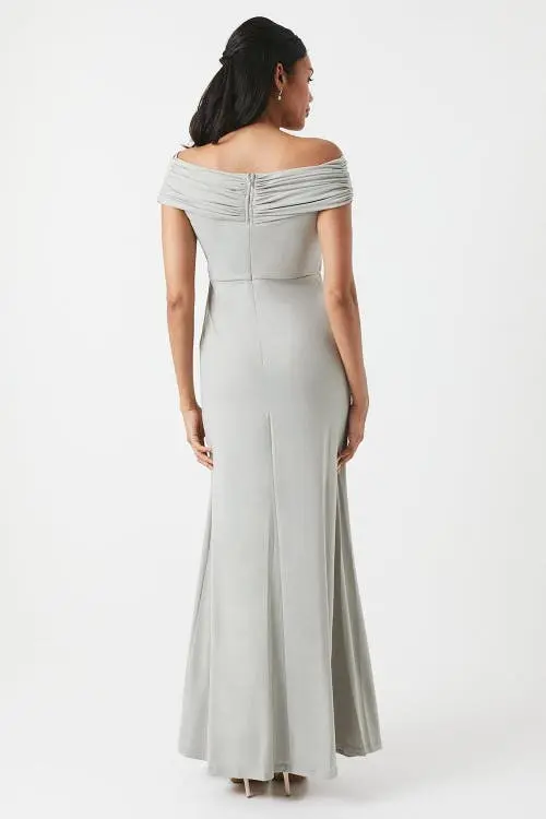 Coast Bardot Ruched Jersey Maxi Dress