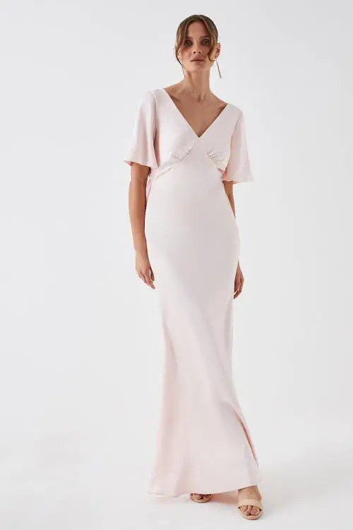 Coast Tie Back Satin Maxi Dress
