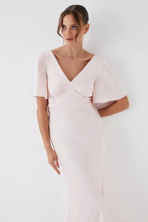Coast Tie Back Satin Maxi Dress