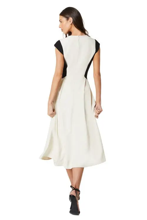 Coast Color Block Crepe Midi Dress - Mono