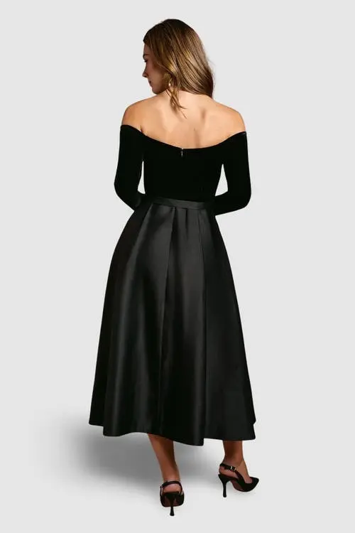 Coast Bardot Full Skirted Midi Dress