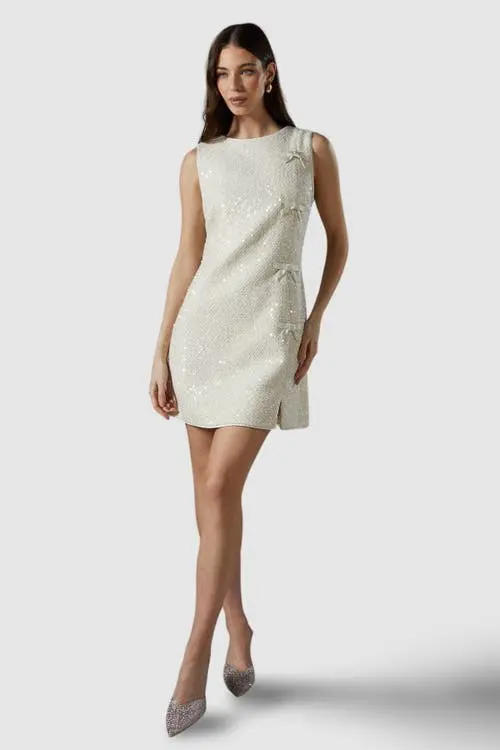 Coast Sequin Boucle Shift Dress
