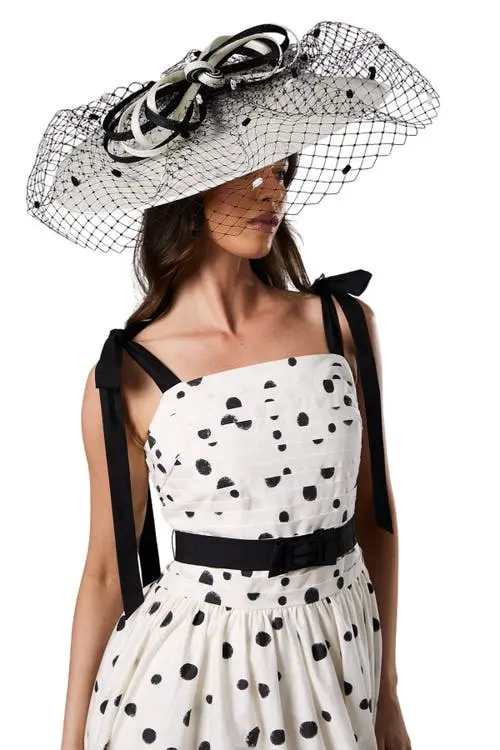 Coast Polka Dot Midi Dress With Bow Detail