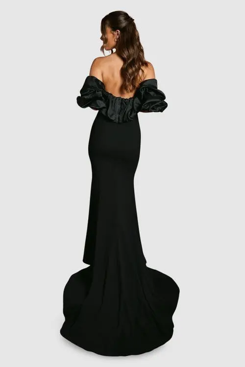 Coast Puff Sleeve Bardot Fishtail Maxi Dress