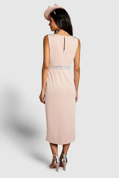 Coast Embellished Waist Ponte Midi Dress