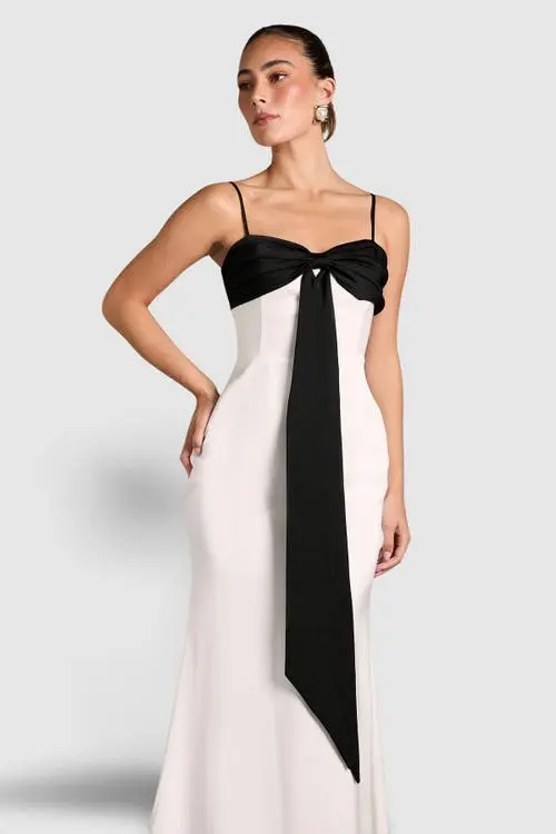 Coast Monochrome Bow Detail Maxi Dress