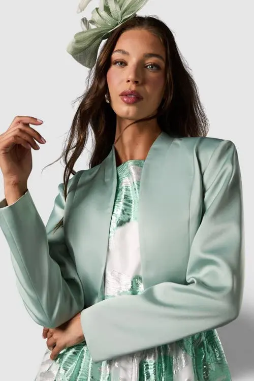 Coast Cropped Satin Jacket