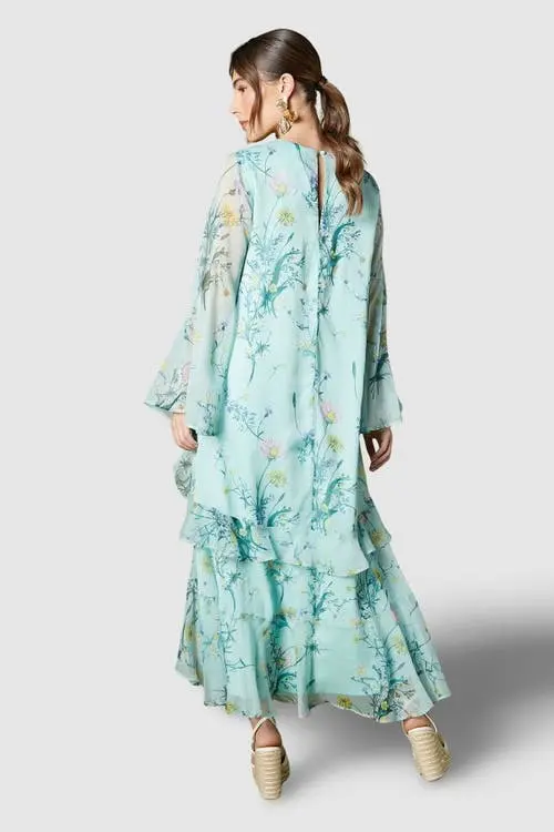 Coast Volume Frill Maxi Dress