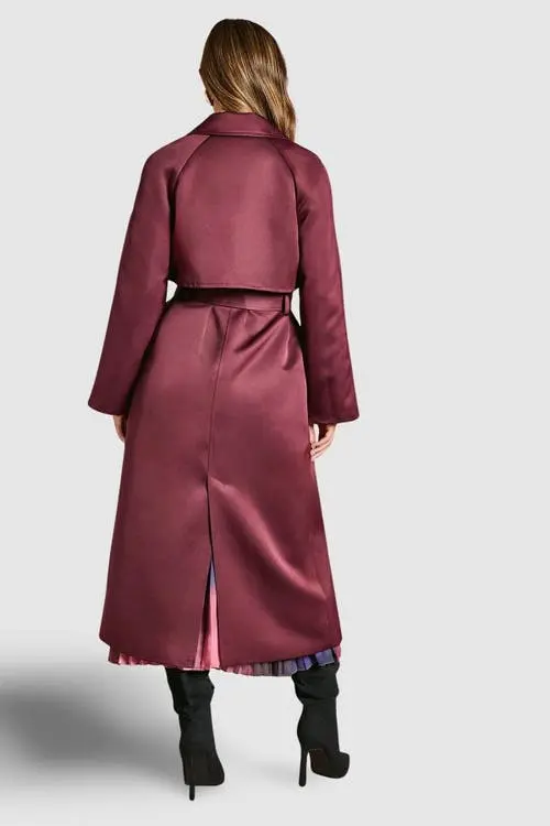 Coast Satin Belted Trench Coat