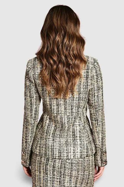 Coast Sequin Tweed Fitted Blazer