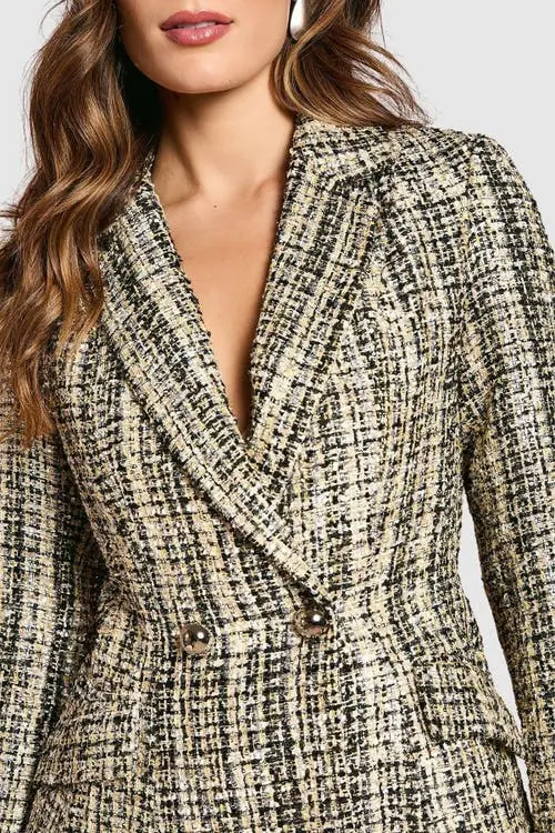 Coast Sequin Tweed Fitted Blazer