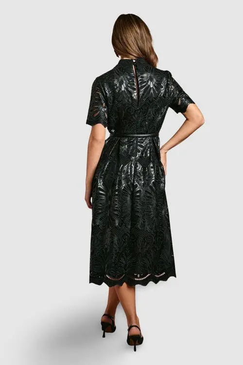 Coast Pu Lace Midi Shirt Dress