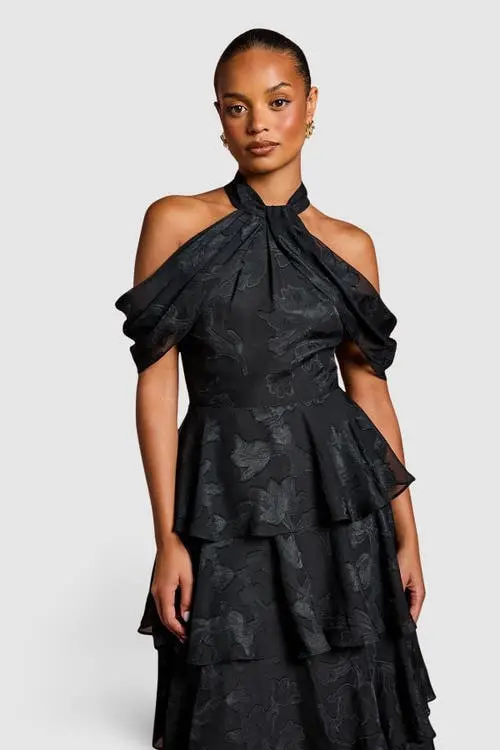 Coast Petite Cold Shoulder Midaxi Dress